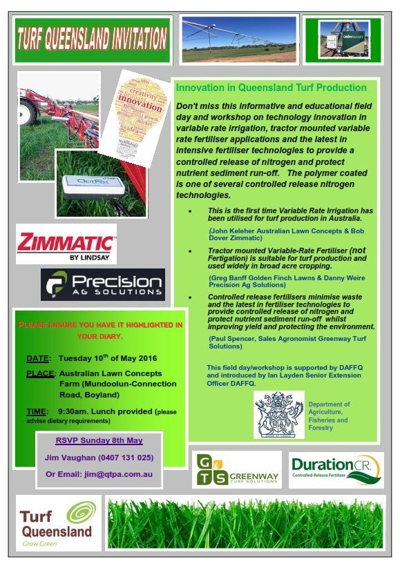 Turf Queensland Innovation In Queensland Turf Production